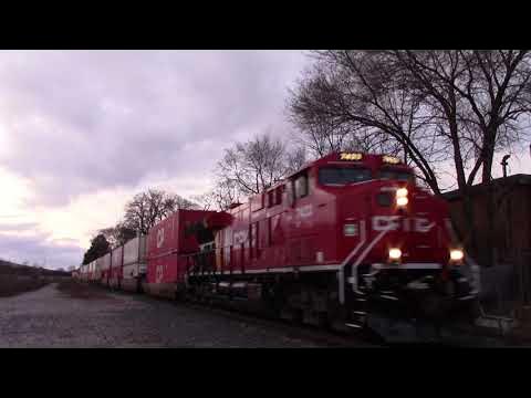 (CPKC) CP 112 with KCSM 4761 mid DPU passing Weston - YouTube