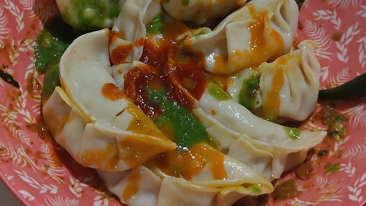 goat momo with goat meat mukbang . - YouTube