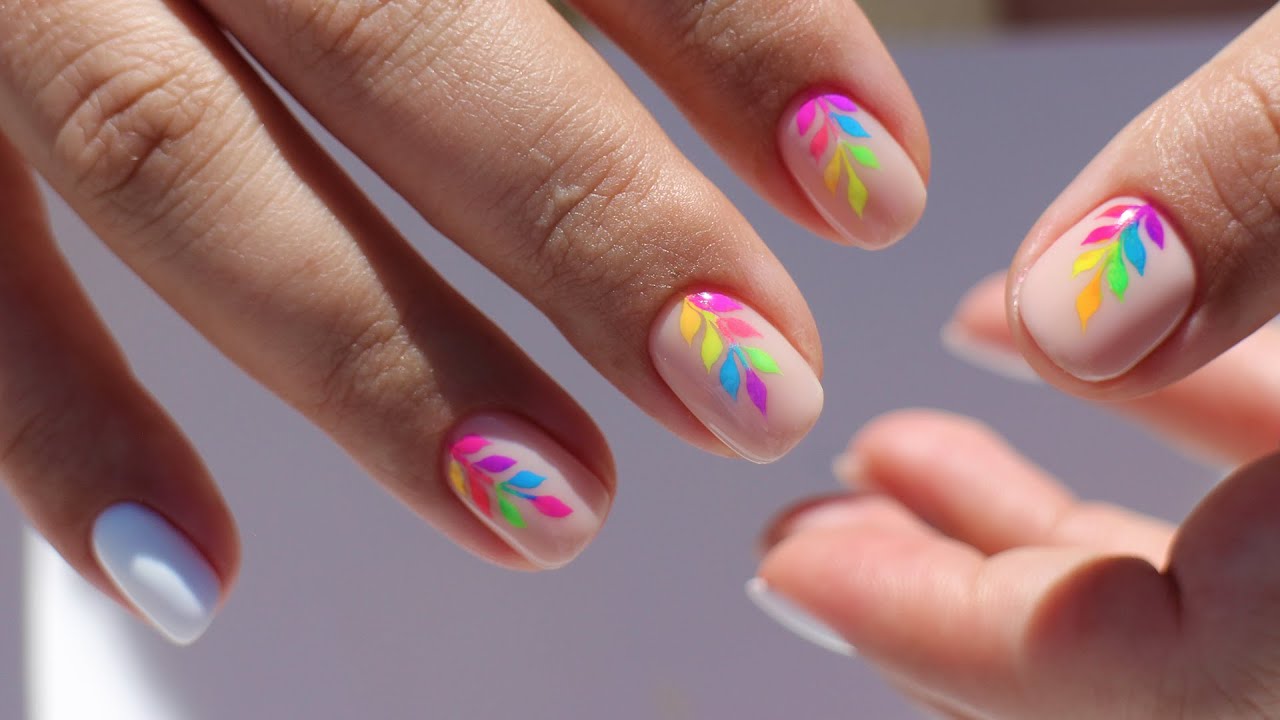 Neon Pigment 🌈 | Easy Nail Art Tutorial - YouTube