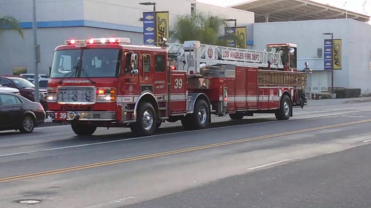 LAFD Light Force 39 Responding - YouTube