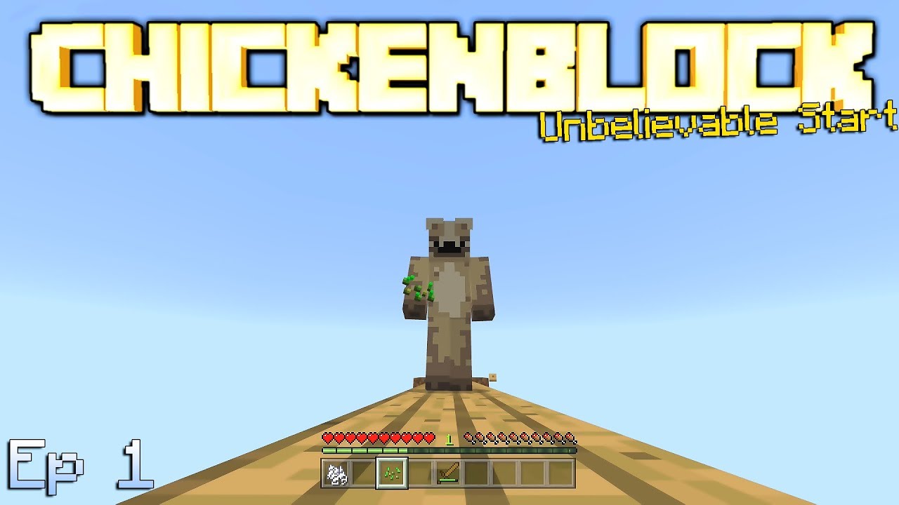Minecraft: ChickenBlock LP Ep 1 "Unbelievable Start" - YouTube