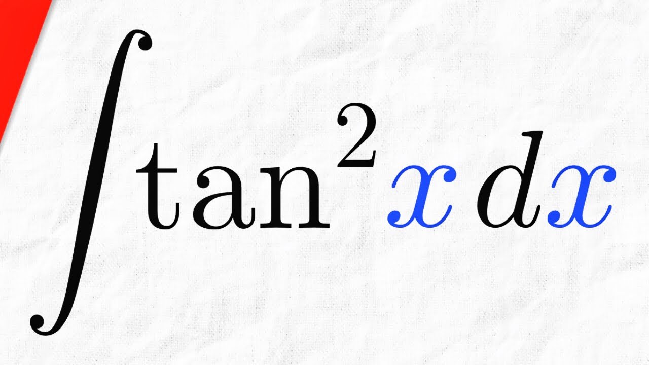 Integral Of Tan 2x With U substitution Calculus 1 Exercises YouTube