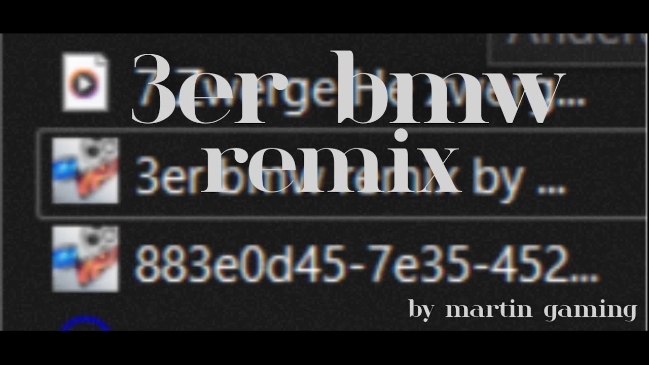 3er bmw remix by martin gaming - YouTube