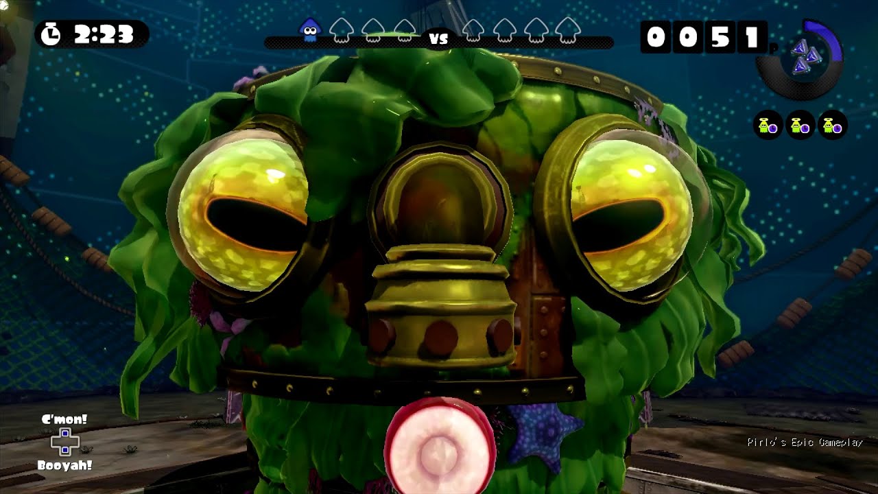 Splatoon - Working Octonozzle Boss Fight in Versus! - YouTube