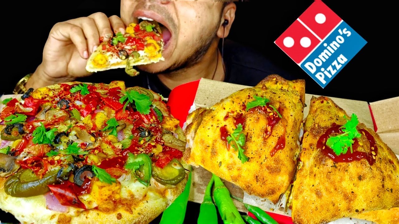 2 X Dominos King Kong Pizza, 1 X Spicy Paneer Calzone, With Green ...