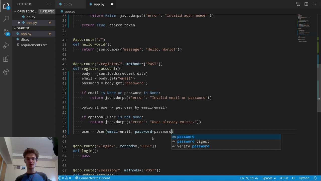 Introduction to Backend Development: Demo 7 - Authentication - YouTube