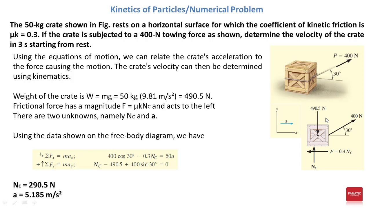 Kinetics of Particles | Numerical Problems | Engineering Mechanics II ...