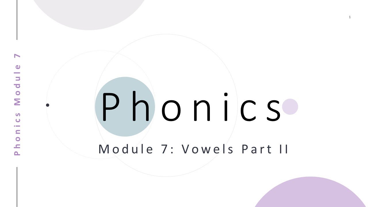 Phonics Module 7: Long Vowel Sounds - YouTube