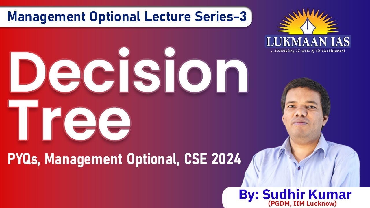 Decision tree | PYQs | Management Optional, CSE 2024 | By Sudhir Kumar ...