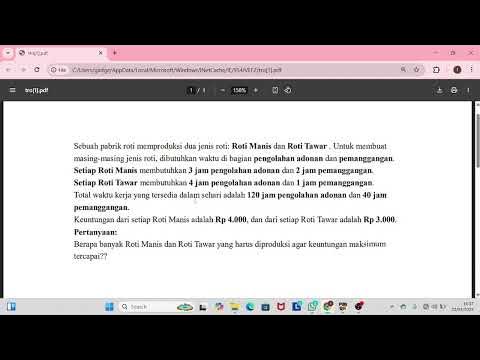 Linear Programing Dengan Menggunakan Software POM QM for windows - YouTube