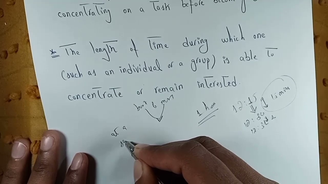 Span of Attention | Easy Method to Understand | Psychology | Vid#36 ...