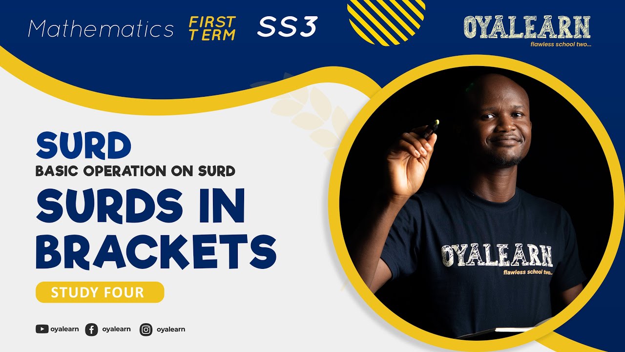 SS 3 | MATHEMATICS | SURD | BASIC OPERATION ON SURD | SURDS IN BRACKETS ...