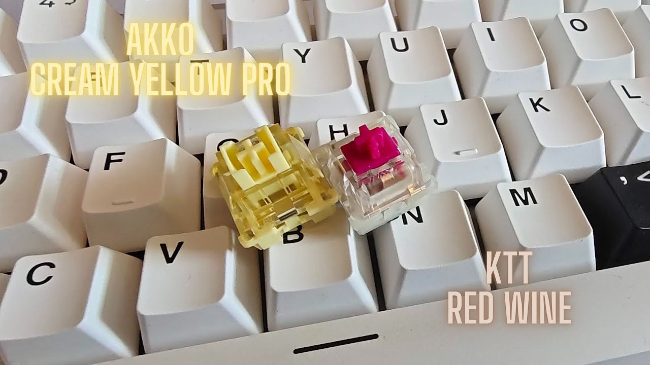 Akko Creamy Yellow Pro vs KTT Red Wine (Stock) | Sound Comparison - YouTube
