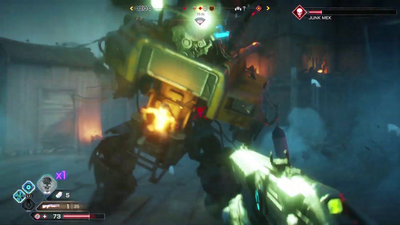 RAGE2 - Junk Mek Boss Fight (Hard Difficulty) - YouTube