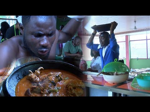 SERIOUSLY EATING FUFU AND GOAT SOUP (APONKYE NKRAKRA) - YouTube