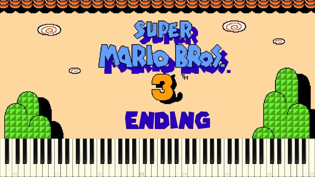Super Mario Bros. 3: Ending Theme - Piano Tutorial - YouTube