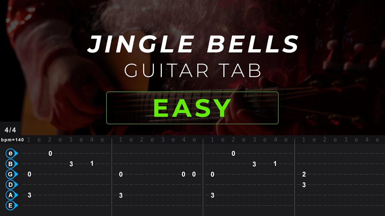Jingle Bells EASY (Guitar Tutorial) TAB - YouTube