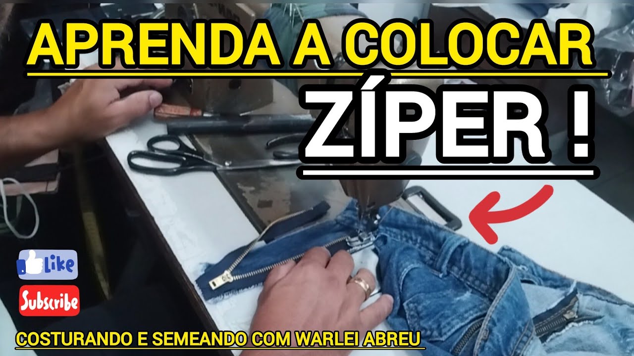 @COMO COLOCAR ZÍPER NA PEÇA DA MELHOR FORMA,PASSO A PASSO. - YouTube