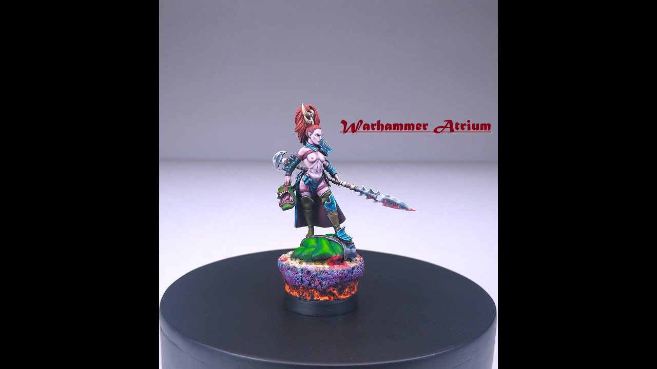 Warhammer 40k Drukhari Wych / Arena Mistress D'Aggia 2.0 - YouTube