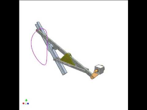 Linkage for 180 deg. interrupted rotation 1 - YouTube