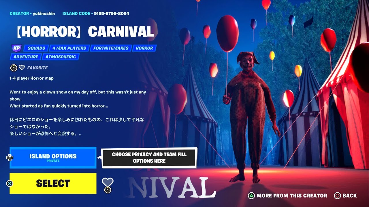 Carnival Horror Map Code Fortnite (All Keys & Clowns Locations) SPEED ...