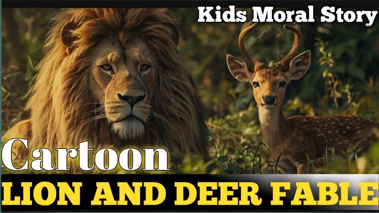 The Lion and Deer Fable | Kids Special | kids moral story | Cartoon ...