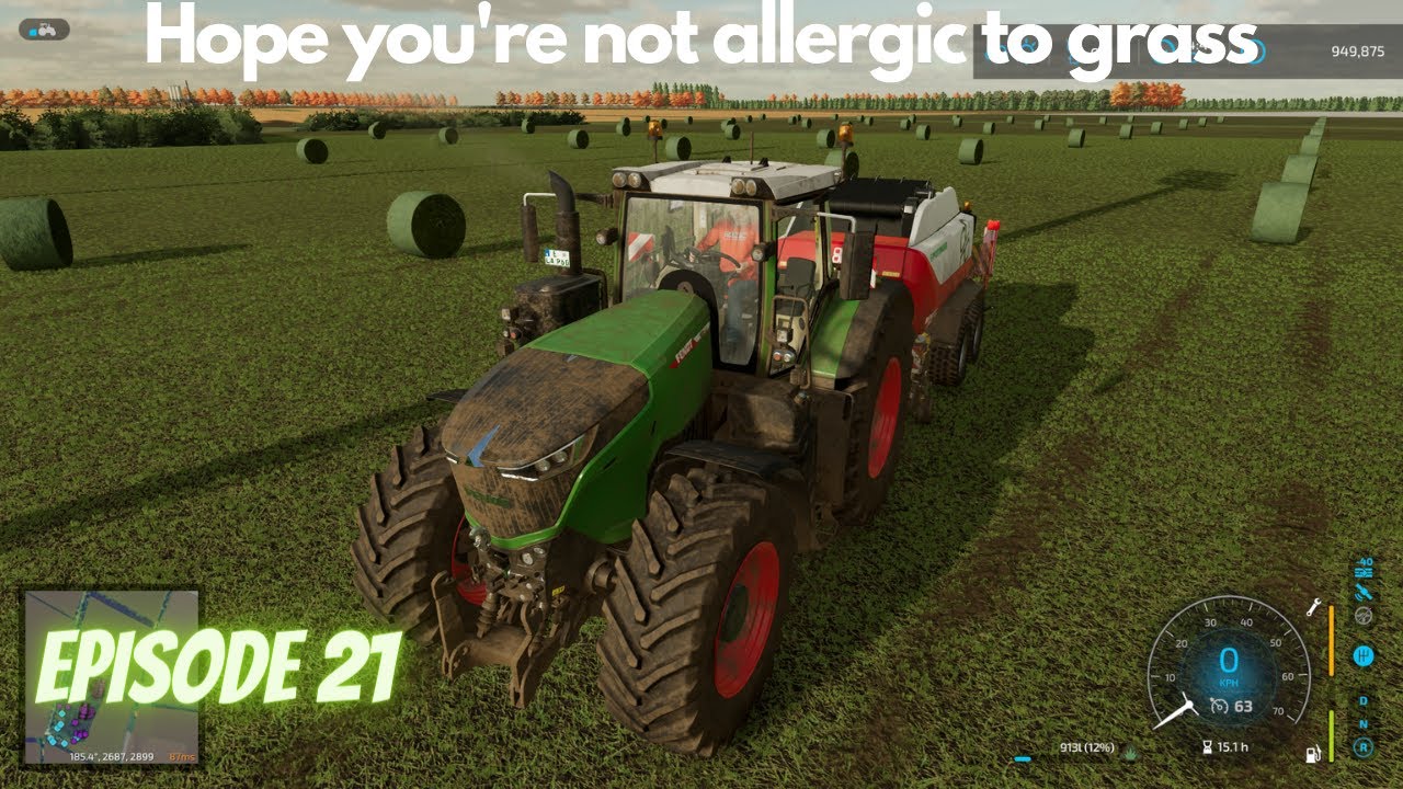 THE GRASS IS CERTAINLY BIGGER ON THE OTHER SIDE | Farming Simulator 22 ...