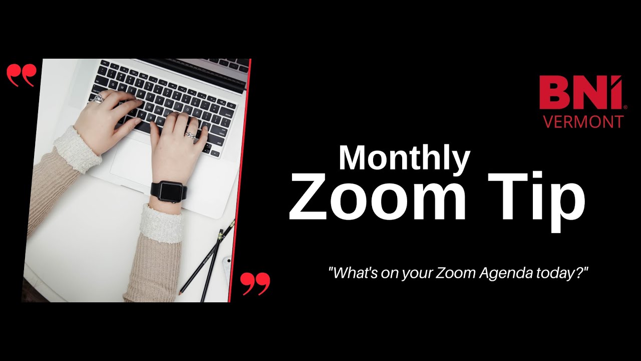Wearing your Zoom Name Badge - BNI Vermont Zoom Networking Tip - YouTube