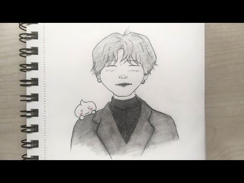 BTS Suga (Min Yoongi) Anime Çizimi