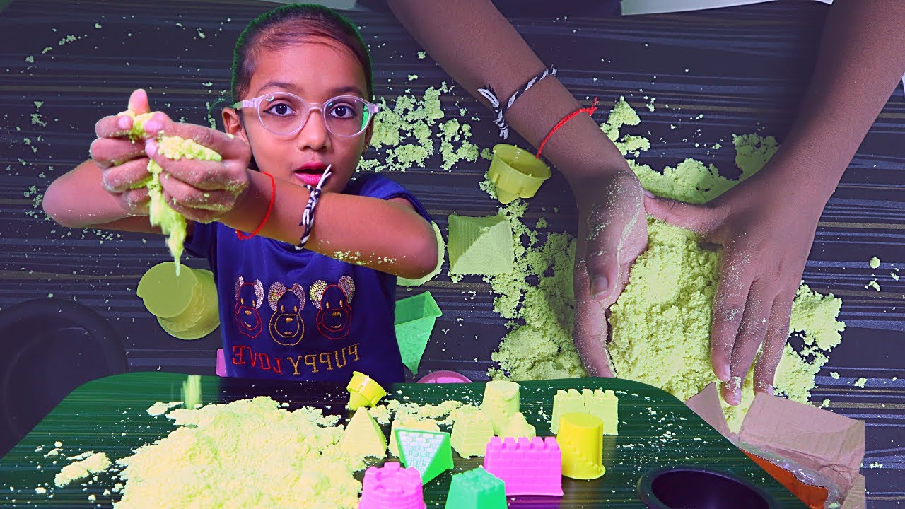 sand play doh | satisfying sand play | Like Niyati - YouTube