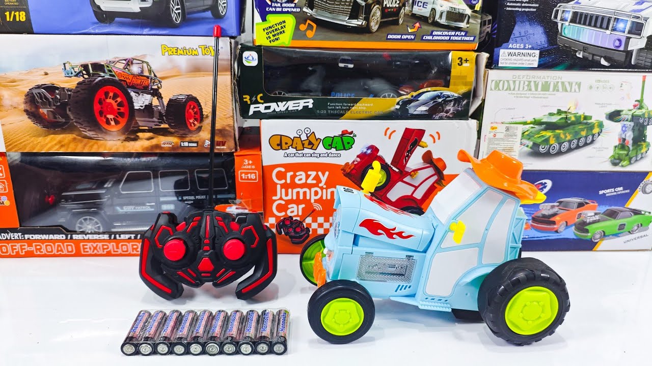 UNBOXING RC Crazy Jumping Car, RC Speed Car, Combat Tank and Sport Car ...