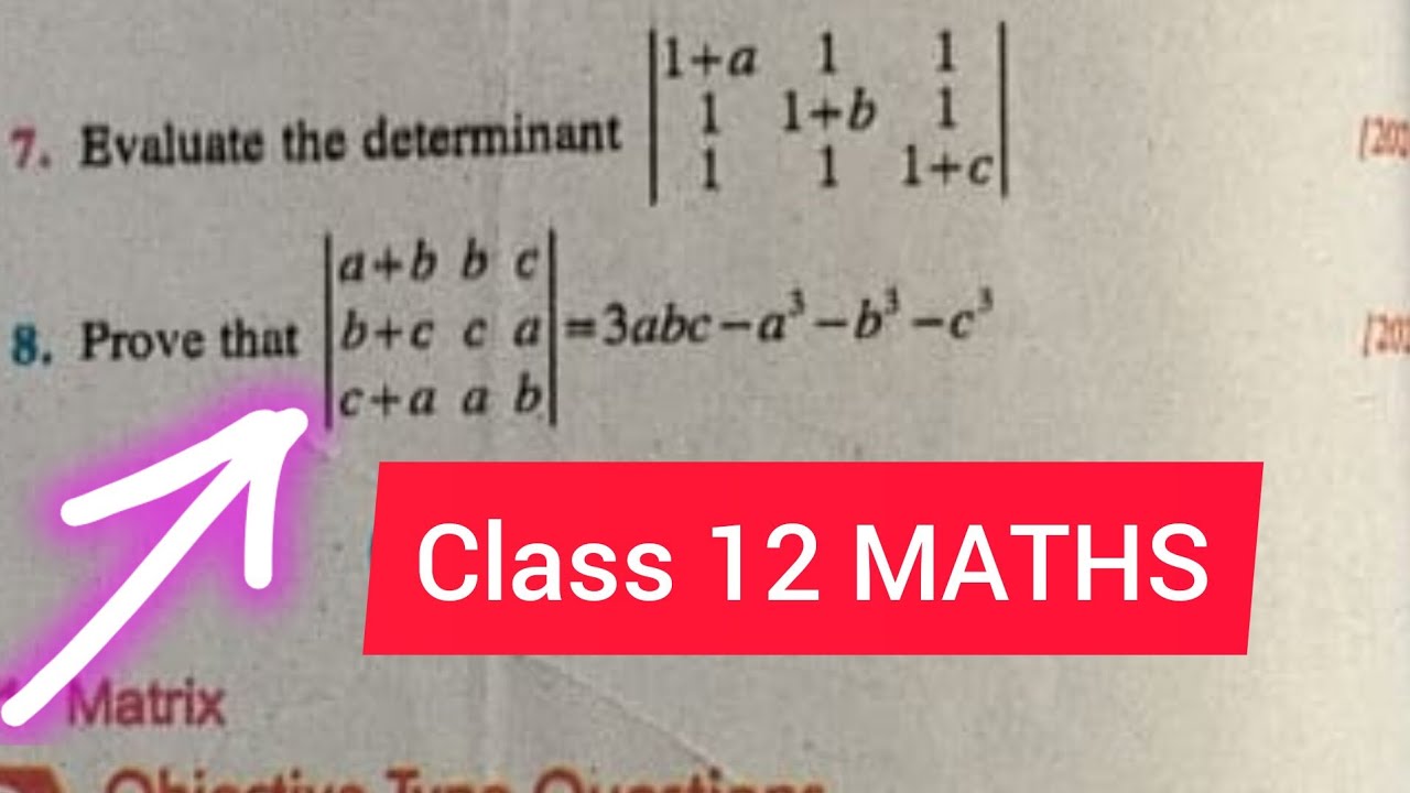 class 12 maths | matrix determinant problems | easy explanation - YouTube