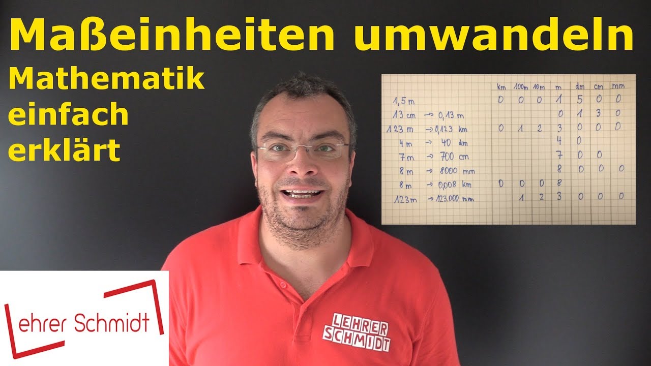 Ma einheiten Umrechnen km M Dm Cm Mm Mathematik Lehrerschmidt