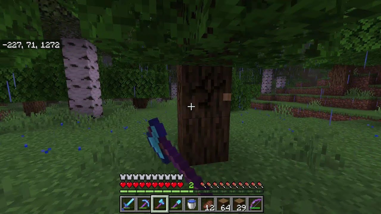 Minecraft 15 minutes of chopping down trees | Minecraft ASMR - YouTube