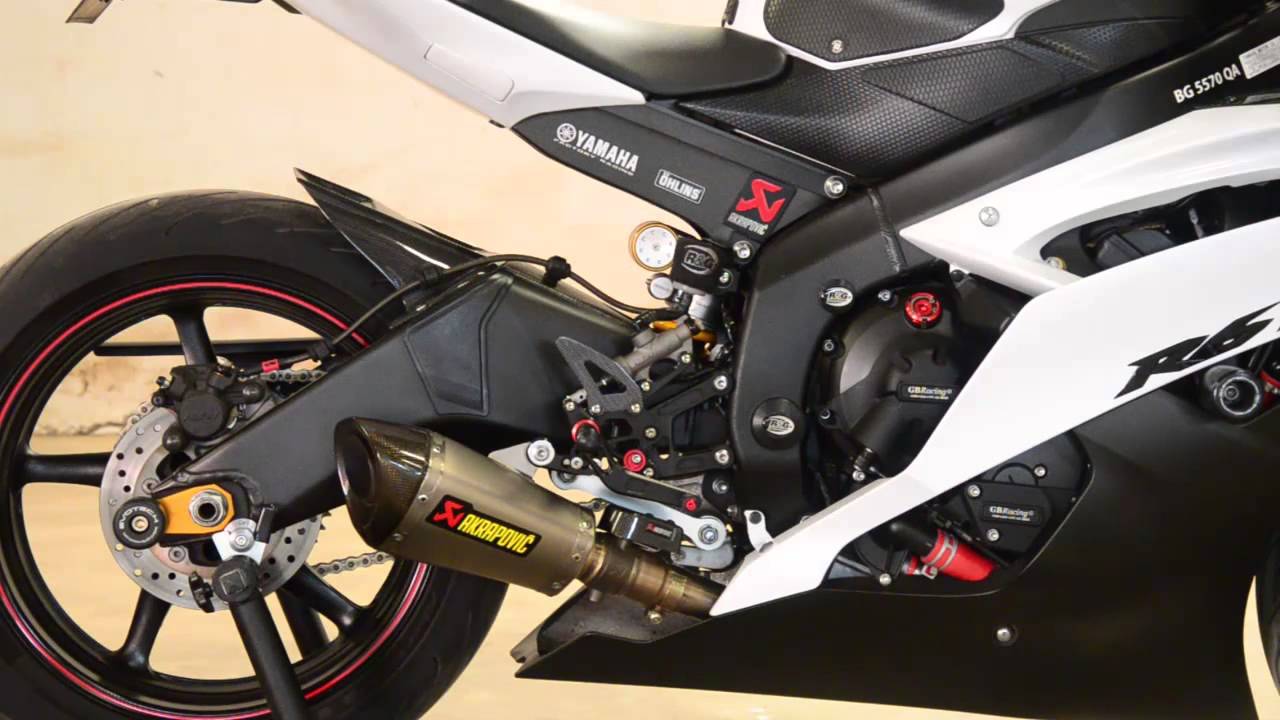 Yamaha R6'14 - Full System Titanium AKRAPOVIC Conical Exhaust - YouTube