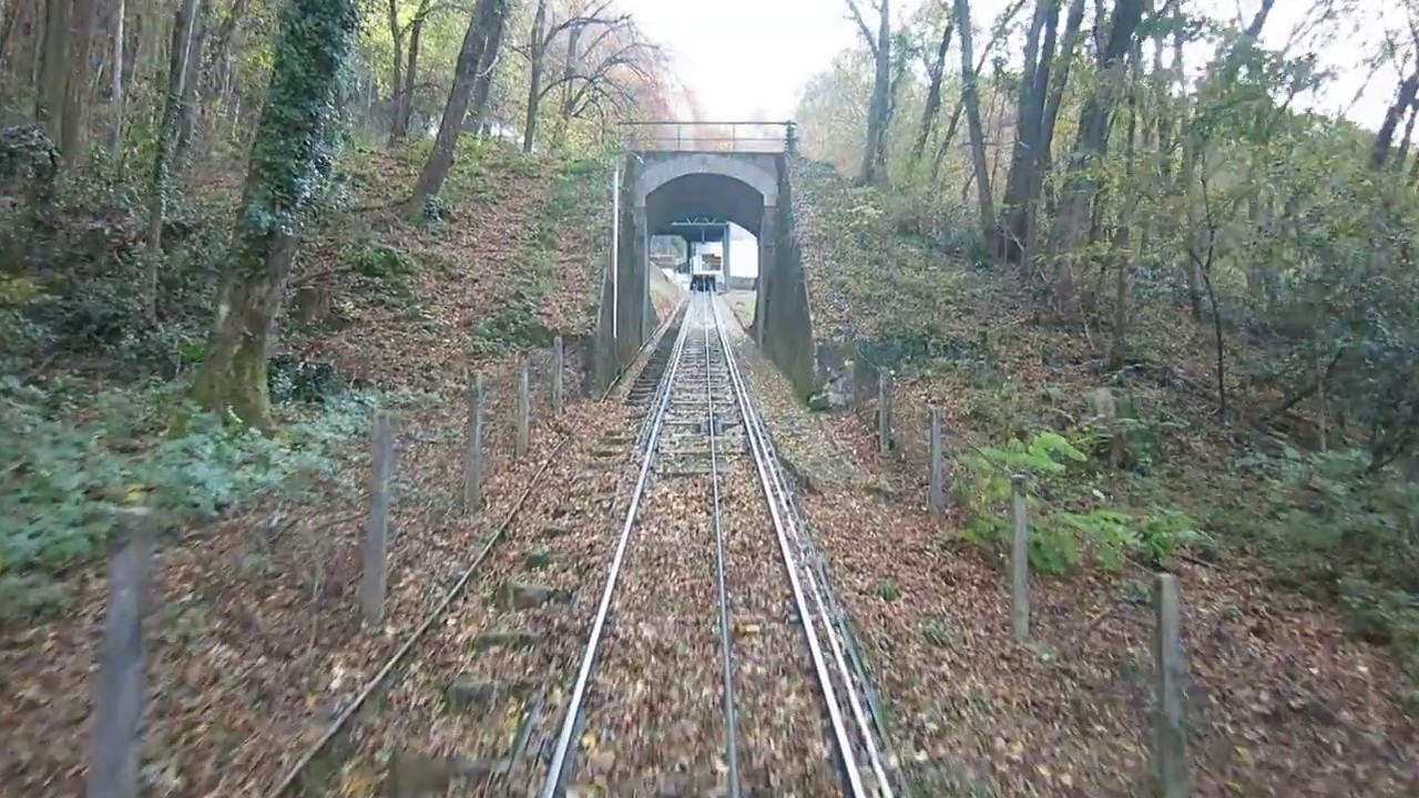 Standseilbahn 6900.02 Lugano - Pazzallo Bergfahrt Funicolare - YouTube
