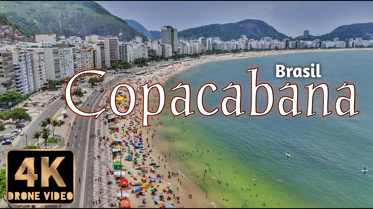 Copacabana Beach, Rio de Janeiro, Brasil HDR 4k Drone - YouTube