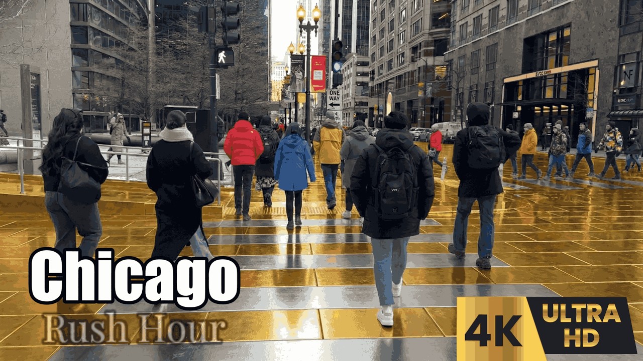 Chicago Loop Morning Walking Tour February 9, 2026 Winter 4k HDR - YouTube