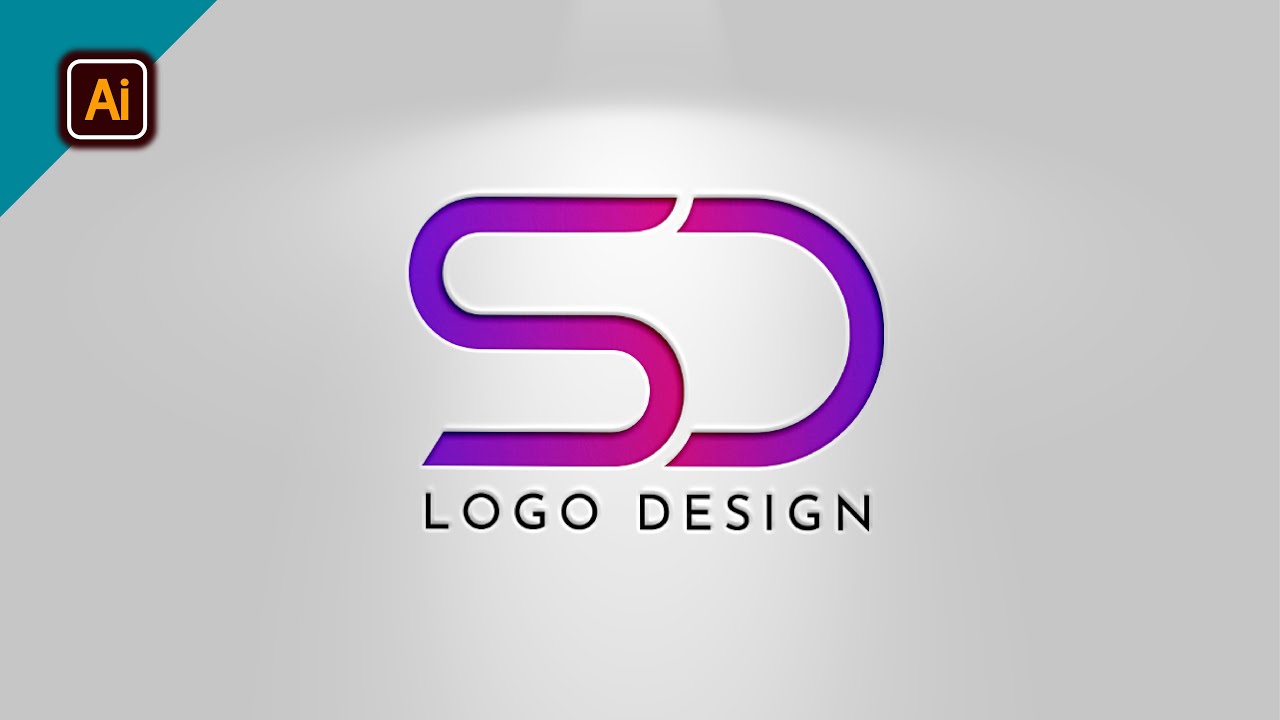 SD Text Logo Design in Illustrator - Adobe Illustrator Tutorial - YouTube
