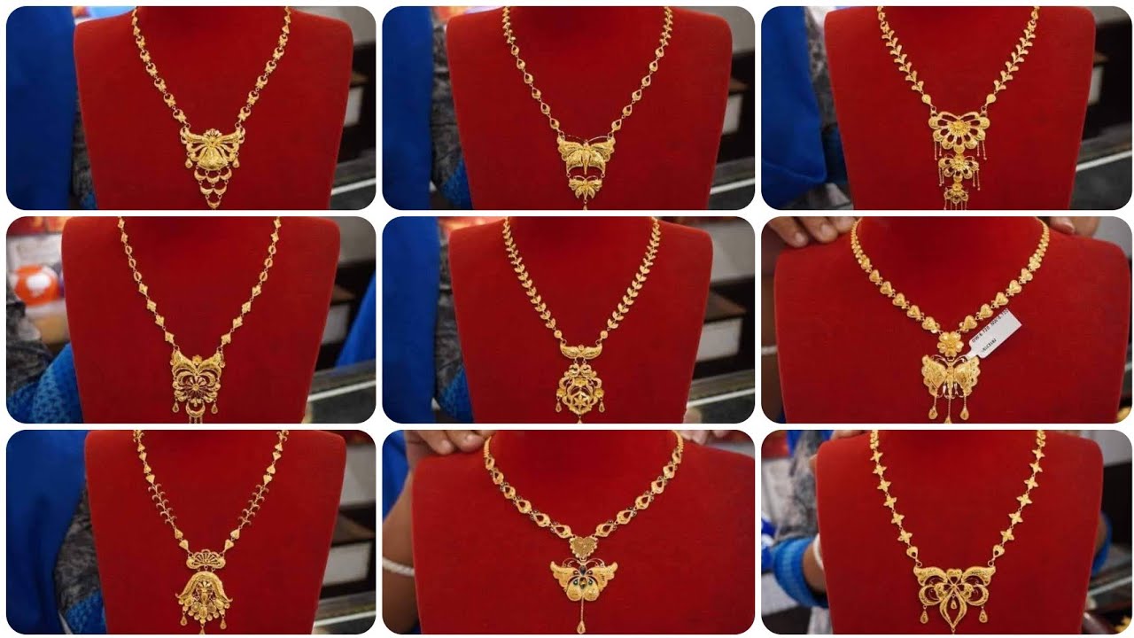 Gold long necklace designs 🔥/latest gold sitahar design - YouTube