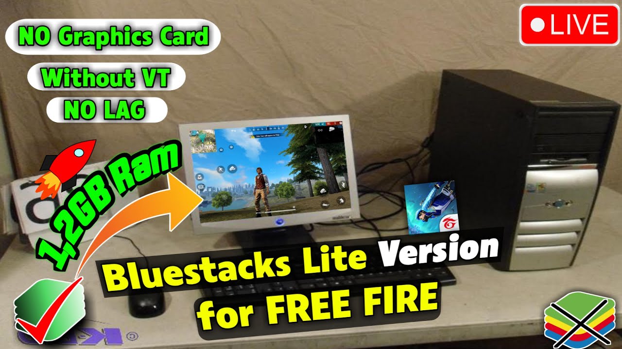 Bluestack Lite Best Emulator For Free Fire On Low End PC 1/2 GB Ram ...