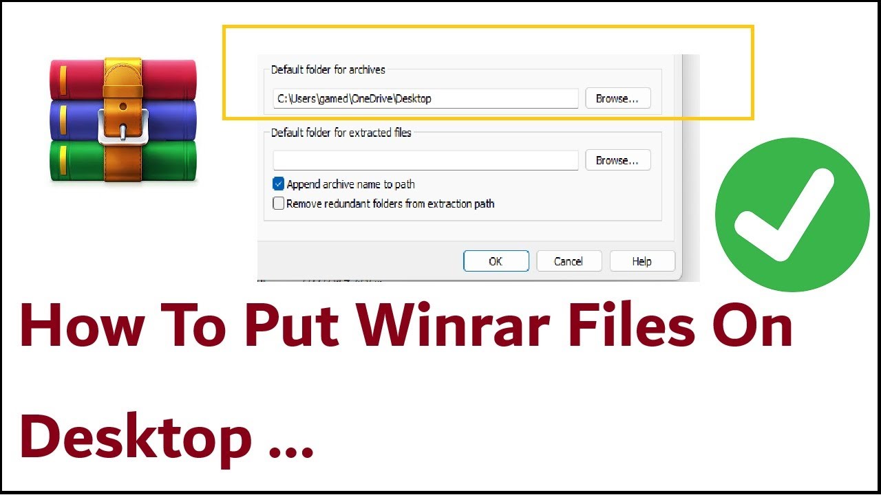 How To Put Winrar Files On Desktop - YouTube