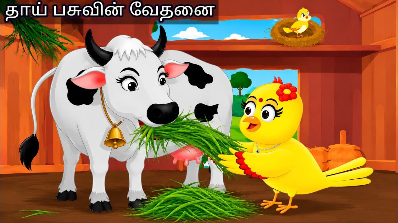 the cow vs snake cartoon story / story of birds and cow/moral story in ...