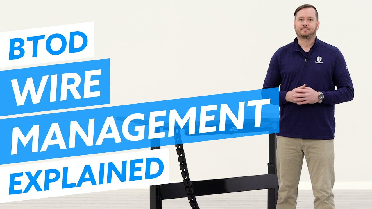 BTOD Standing Desk Wire Management Explained - YouTube