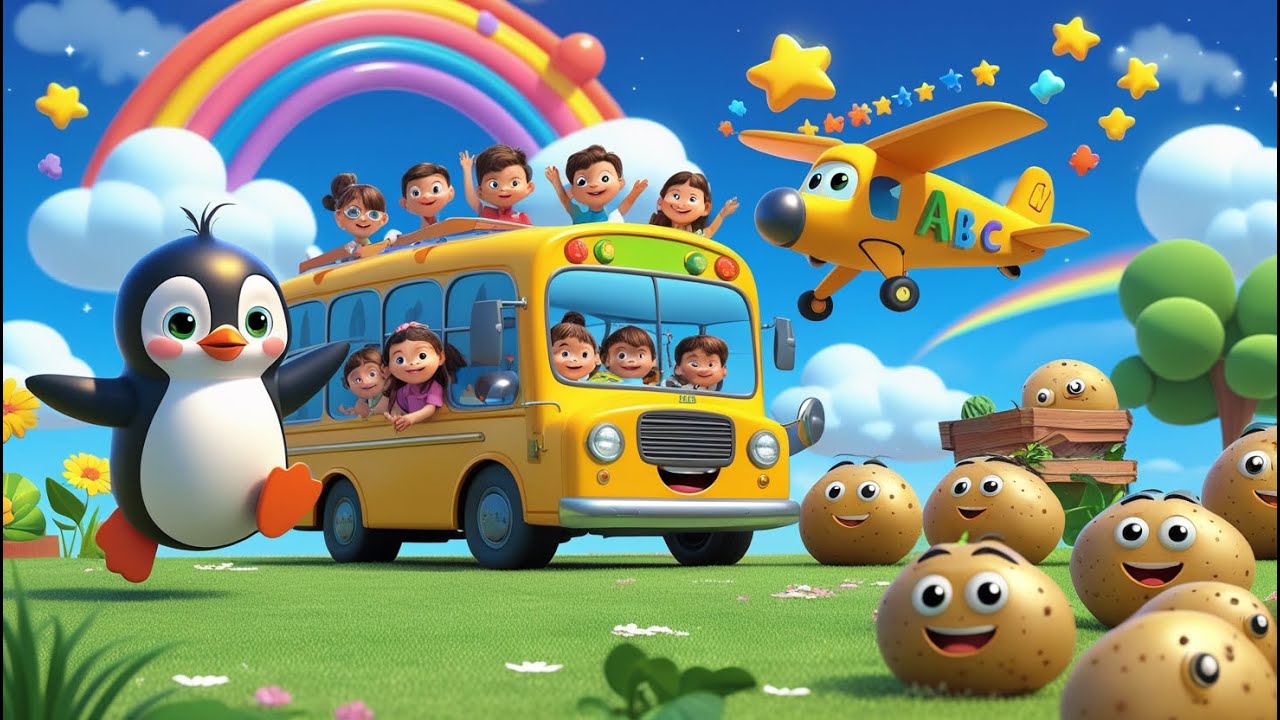 LIVE: 1Hr English Rhymes for Kids | ABC Songs, Wheels on the Bus ...