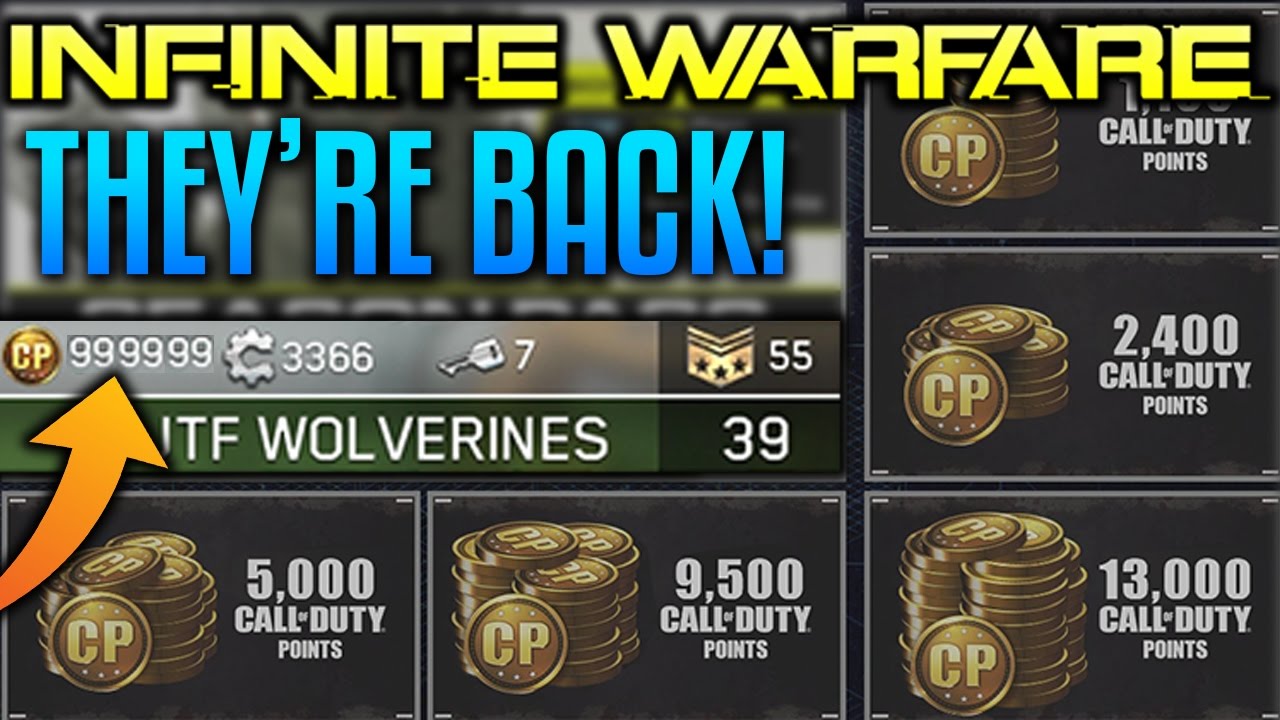 THEY'RE BACK! COD POINTS RETURN TO INFINITE WARFARE! BUY SUPPLY DROPS ...