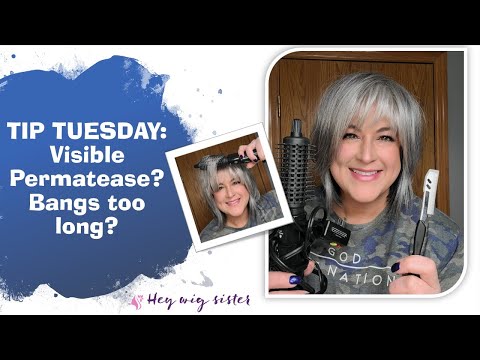 Trim BANGS on a wig and hide PERMATEASE on Noriko Alva