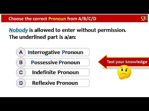 Pronoun quiz by Quality Education | All kinds of Pronouns with answers ...