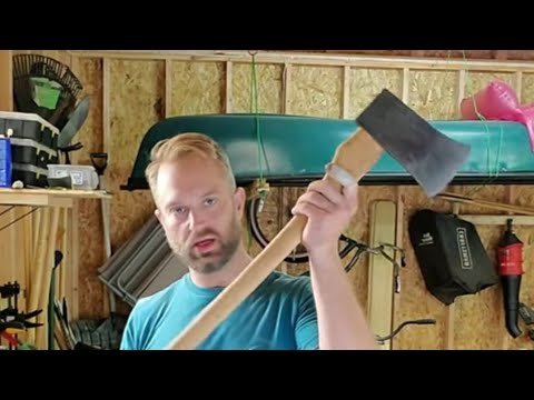 How to rehandle/ rehaft/ haft/ handle/ hang an axe....while reusing and ...