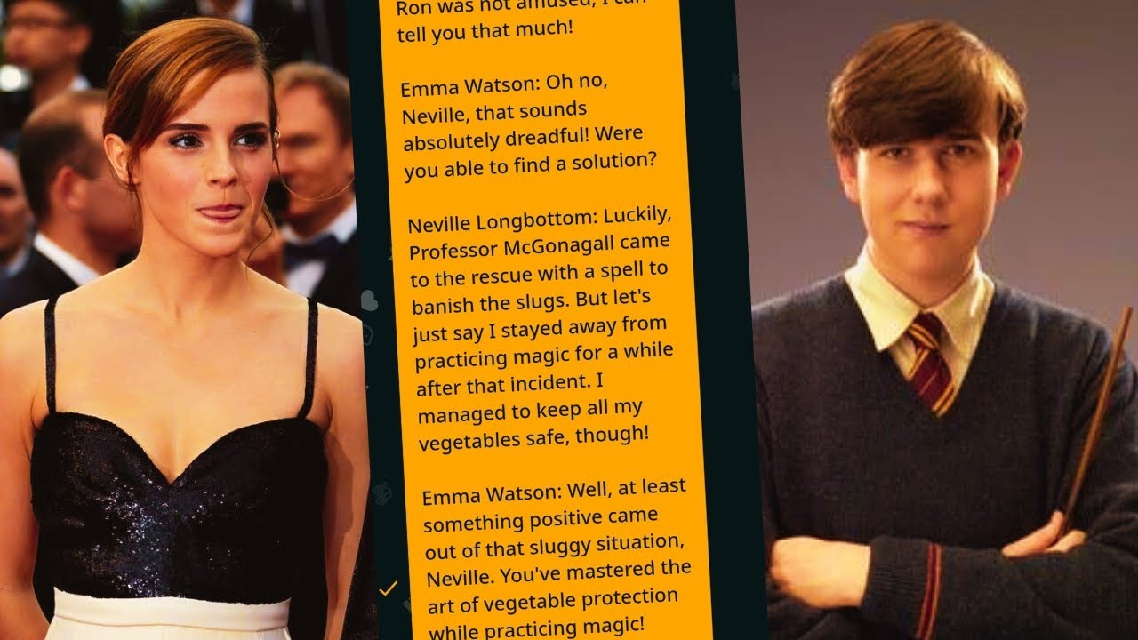 Emma Watson and Neville Longbottom from Harry Potter Dialogue Generated ...